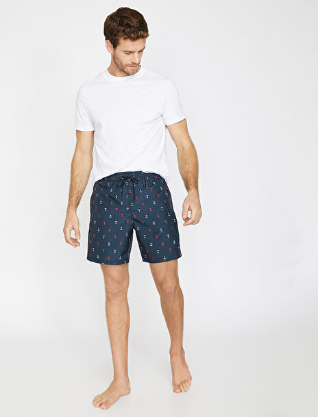 Koton Erkek Baski Detayli Deniz Şortu Koton Erkek Baski Detayli Deniz Şortu