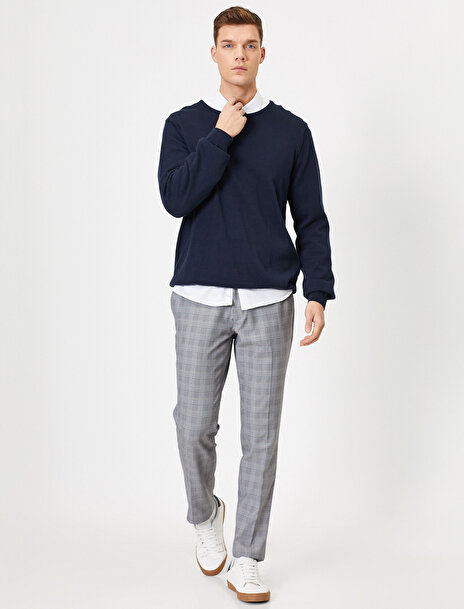 Koton Erkek Cep Detaylı Slim Fit Kareli Fit Pantolon Koton Erkek Cep Detaylı Slim Fit Kareli Fit Pantolon