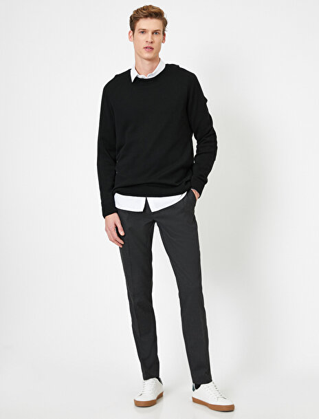 Koton Erkek Cep Detaylı Kareli Slim Fit Pantolon Koton Erkek Cep Detaylı Kareli Slim Fit Pantolon
