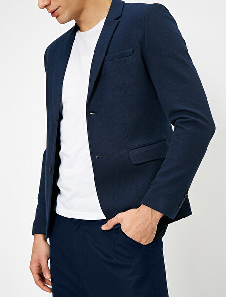 Koton Erkek Cep Detaylı Düğmeli Blazer Ceket