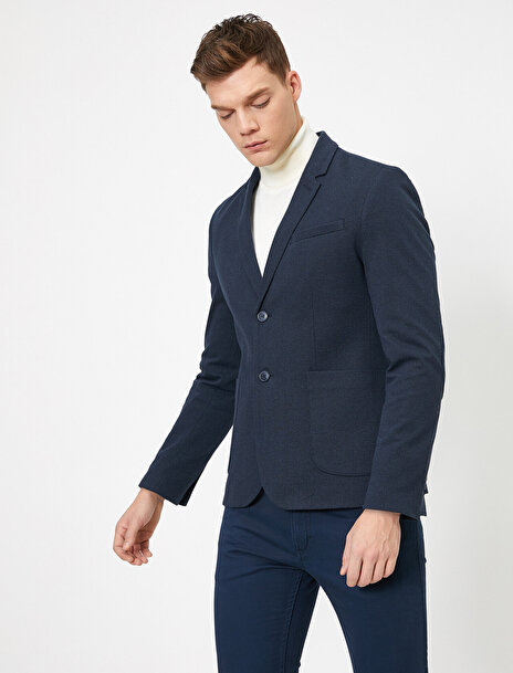 Koton Erkek Cep Detaylı Düğmeli Blazer Ceket