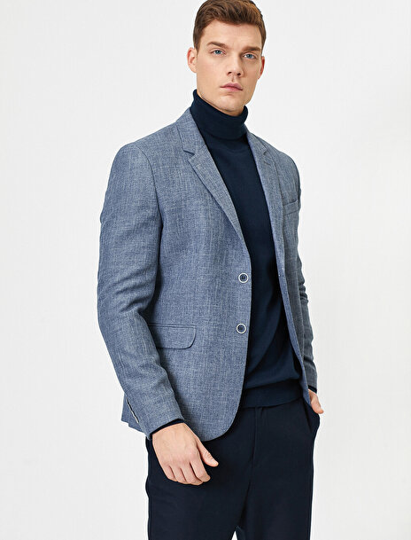 Koton Erkek Cep Detaylı Düğmeli Blazer Ceket
