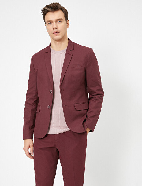 Koton Erkek Cep Detaylı Düğmeli Blazer Ceket