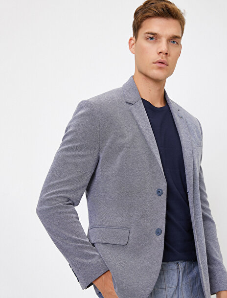 Koton Erkek Cep Detaylı Düğmeli Blazer Ceket