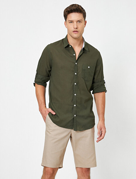 Koton Erkek Tek Cepli Uzun Kollu Gömlek