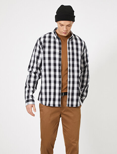 Koton Erkek Klasik Yaka Uzun Kollu Regular Fit Gömlek