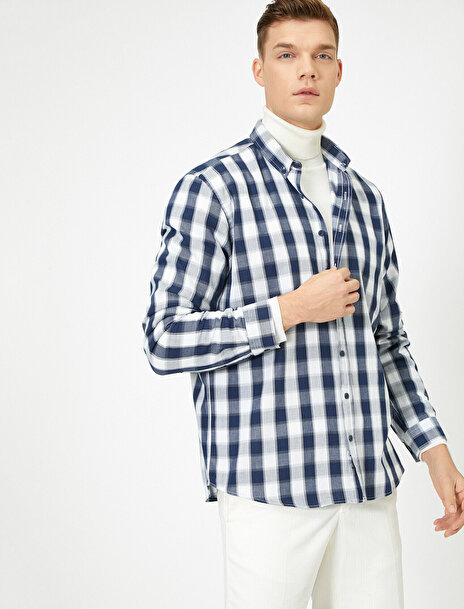 Koton Erkek Klasik Yaka Uzun Kollu Regular Fit Gömlek