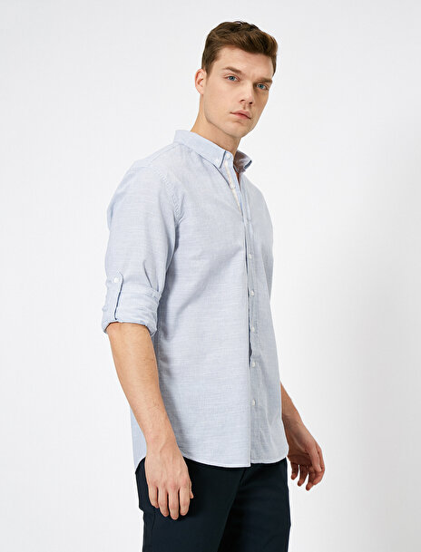 Koton Erkek Klasik Yaka Pamuklu Regular Fit Casual Gömlek Koton Erkek Klasik Yaka Pamuklu Regular Fit Casual Gömlek