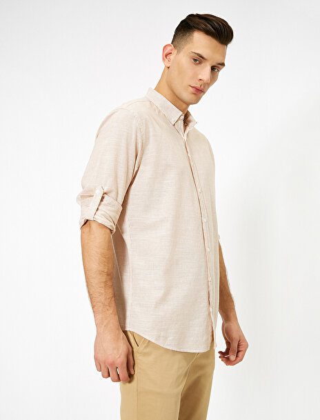 Koton Erkek Klasik Yaka Pamuklu Regular Fit Casual Gömlek Koton Erkek Klasik Yaka Pamuklu Regular Fit Casual Gömlek
