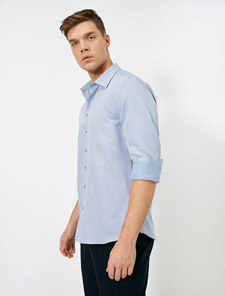 Koton Erkek Klasik Yaka Uzun Kollu Slim Fit Smart Gömlek