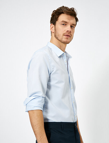 Koton Erkek Klasik Yaka Uzun Kollu Slim Fit Smart Gömlek Koton Erkek Klasik Yaka Uzun Kollu Slim Fit Smart Gömlek