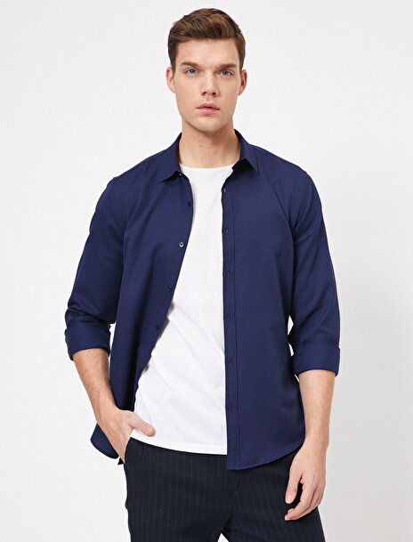Koton Erkek Klasik Yaka Uzun Kollu Slim Fit Smart Gömlek Koton Erkek Klasik Yaka Uzun Kollu Slim Fit Smart Gömlek