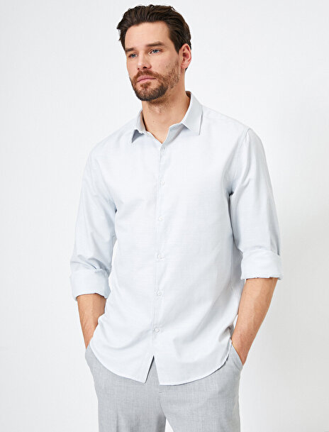 Koton Erkek Düğmeli Yaka Uzun Kollu Slim Fit Smart Gömlek Koton Erkek Düğmeli Yaka Uzun Kollu Slim Fit Smart Gömlek