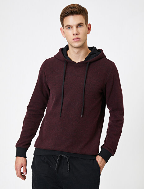 Koton Erkek Kapüşonlu Yumuşak Dokulu Basic Sweatshirt Koton Erkek Kapüşonlu Yumuşak Dokulu Basic Sweatshirt