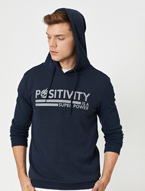 Koton Erkek Yazılı Baskılı Kapüşonlu Uzun Kollu Sweatshirt Koton Erkek Yazılı Baskılı Kapüşonlu Uzun Kollu Sweatshirt