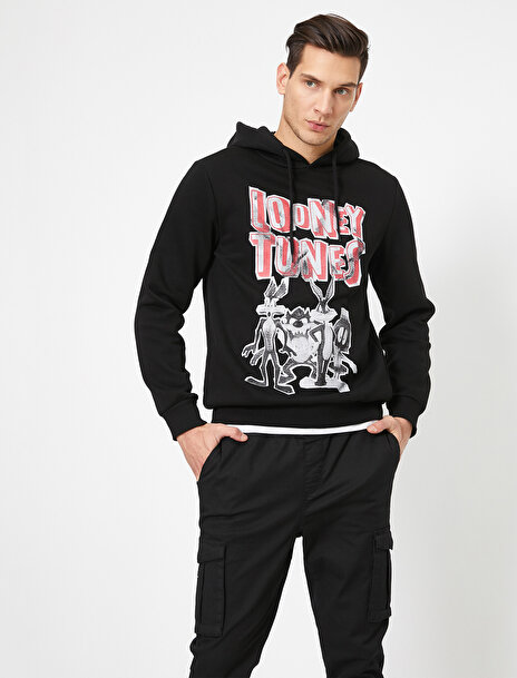 Koton Erkek Looney Tunes Lisanslı Baskılı Kapüşonlu Sweatshirt Koton Erkek Looney Tunes Lisanslı Baskılı Kapüşonlu Sweatshirt