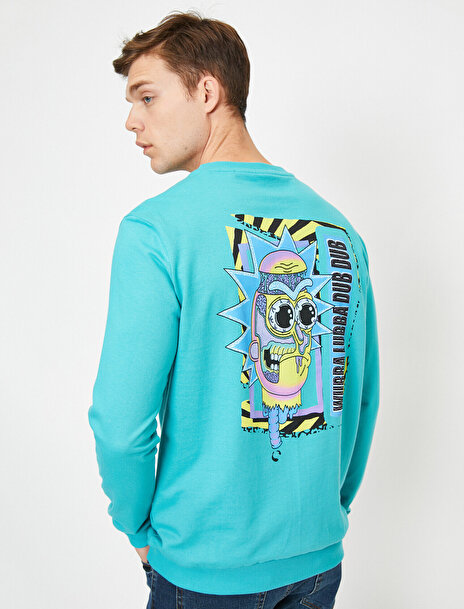 Koton Erkek Rick And Morty Lisanslı Göğsü Baskılı Sweatshirt