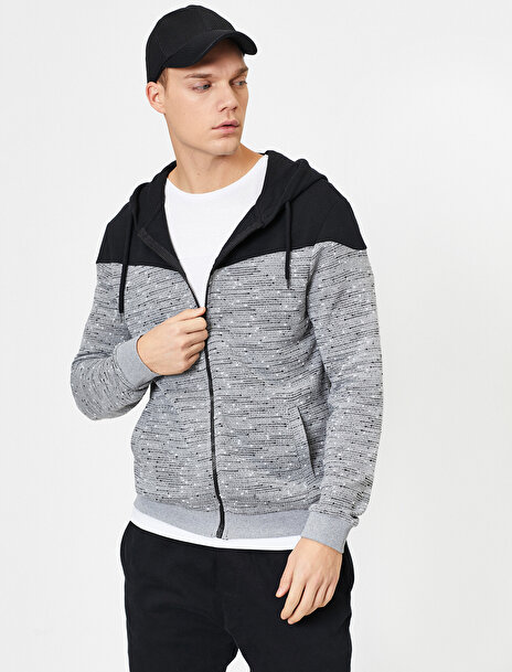 Koton Erkek Kapüşonlu Cepli Fermuar Detaylı Slim Fit Hırka Koton Erkek Kapüşonlu Cepli Fermuar Detaylı Slim Fit Hırka