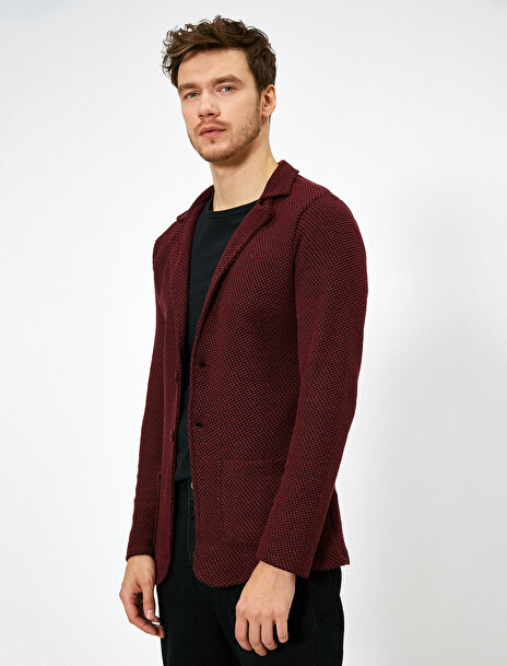Koton Erkek Blazer Form Düğme Detaylı Cepli Slim Fit Hırka Koton Erkek Blazer Form Düğme Detaylı Cepli Slim Fit Hırka