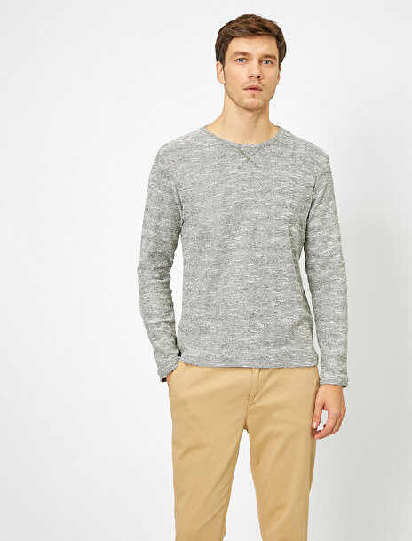 Koton Erkek Bisiklet Yaka Mevsimlik Slim Fit Basic Kazak Koton Erkek Bisiklet Yaka Mevsimlik Slim Fit Basic Kazak