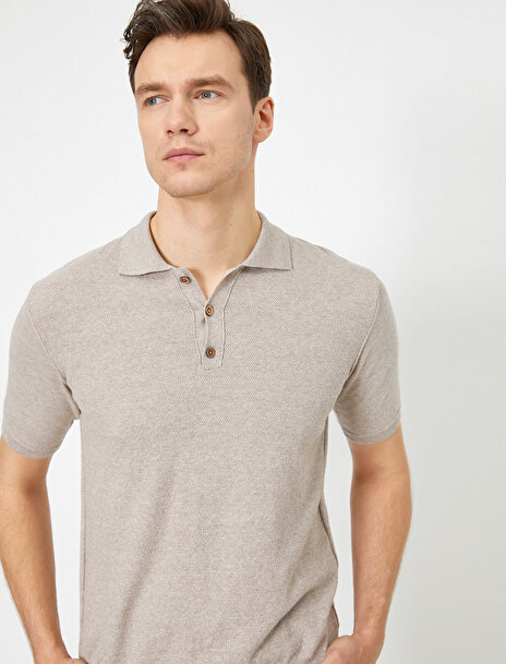 Koton Erkek Polo Yaka Dokulu Kumaş Slim Fit Triko Kazak Koton Erkek Polo Yaka Dokulu Kumaş Slim Fit Triko Kazak