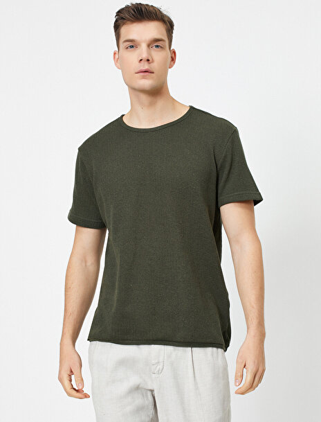 Koton Erkek Bisiklet Yaka T-Shirt