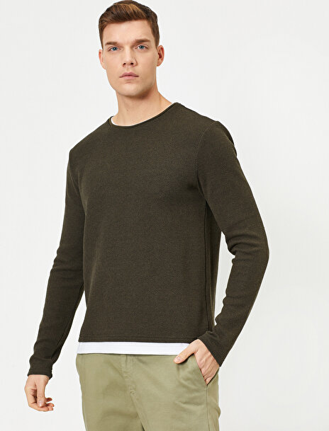 Koton Erkek Bisiklet Yaka Slim Fit Basic Kazak Koton Erkek Bisiklet Yaka Slim Fit Basic Kazak