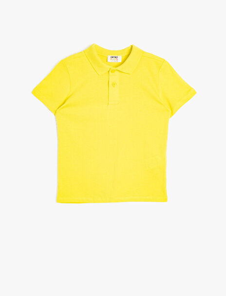 Koton Erkek Çocuk Polo Yaka Pamuklu Düğmeli Kısa Kollu Tişört