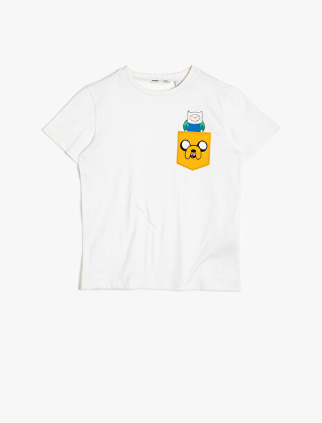 Koton Erkek Çocuk Adventure Time Lisanslı Cep Baskılı Pamuklu Kısa Kollu Tişört Koton Erkek Çocuk Adventure Time Lisanslı Cep Baskılı Pamuklu Kısa Kollu Tişört
