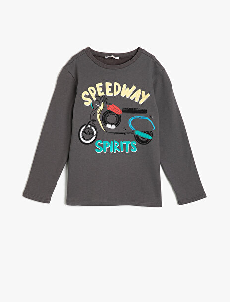 Koton Erkek Çocuk Yazılı Baskılı Sweatshirt