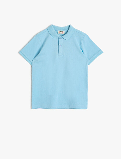 Koton Erkek Çocuk Polo Yaka Pamuklu Düğmeli Kısa Kollu Tişört