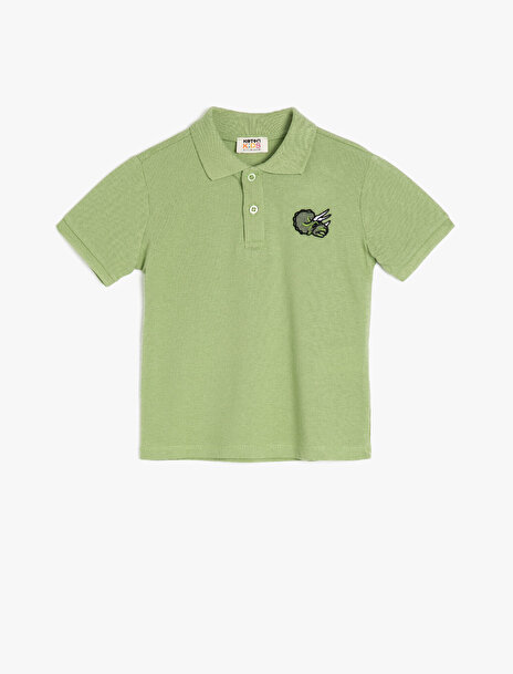 Koton Erkek Çocuk Polo Yaka Kısa Kollu Pamuklu İşlemeli Tişört
