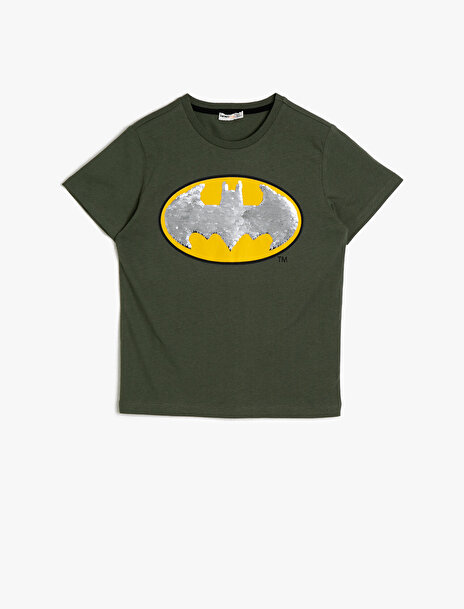 Koton Erkek Çocuk Batman Lisanslı Çift Taraflı Pull Payet Baskılı Kısa Kollu Bisiklet Yaka Tişört Koton Erkek Çocuk Batman Lisanslı Çift Taraflı Pull Payet Baskılı Kısa Kollu Bisiklet Yaka Tişört