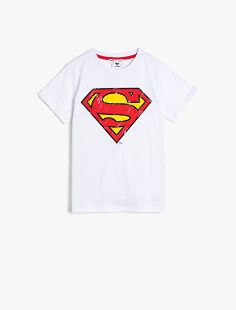 Koton Erkek Çocuk Superman Lisanslı Baskılı Kısa Kollu Bisiklet Yaka Tişört Koton Erkek Çocuk Superman Lisanslı Baskılı Kısa Kollu Bisiklet Yaka Tişört