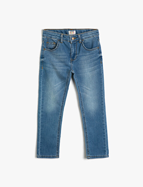 Koton Erkek Çocuk Normal Bel 5 Cepli Slim Dar Paça Jean Pantalon