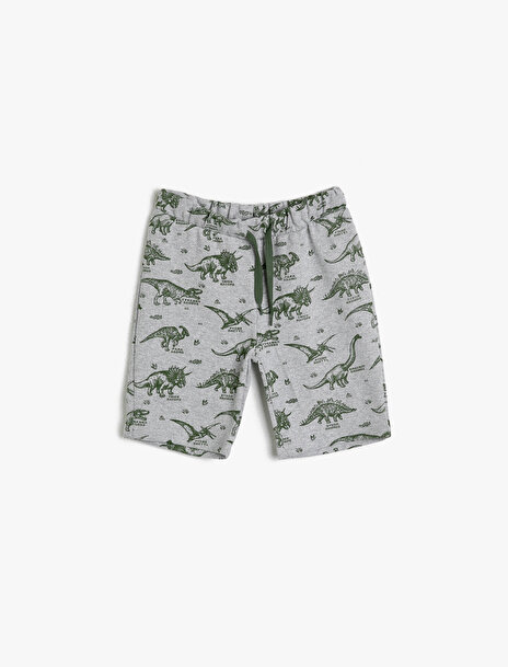 Koton Erkek Çocuk Desenli İnce Sweat Kumaşından Beli Ribanalı ve Kordonlu Cepli Şort Koton Erkek Çocuk Desenli İnce Sweat Kumaşından Beli Ribanalı ve Kordonlu Cepli Şort