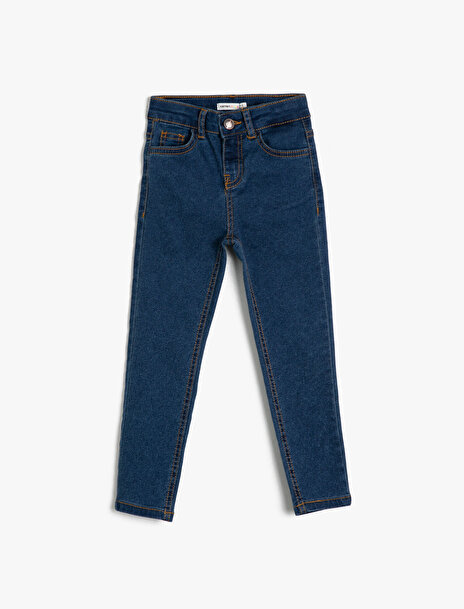 Koton Erkek Çocuk 5 Cepli Basic Slim Fit Dar Paça Jean Pantalon Koton Erkek Çocuk 5 Cepli Basic Slim Fit Dar Paça Jean Pantalon