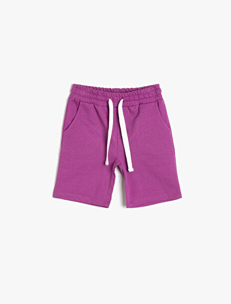 Koton Erkek Çocuk Basic İnce Sweat Kumaşından Cepli Beli Kordonlu Şort Koton Erkek Çocuk Basic İnce Sweat Kumaşından Cepli Beli Kordonlu Şort