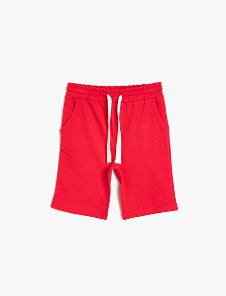 Koton Erkek Çocuk Basic İnce Sweat Kumaşından Cepli Beli Kordonlu Şort Koton Erkek Çocuk Basic İnce Sweat Kumaşından Cepli Beli Kordonlu Şort