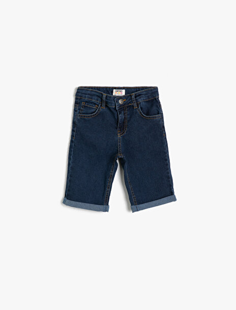 Koton Erkek Çocuk Basic Normal Bel 5 Cep Basic Jean Şort