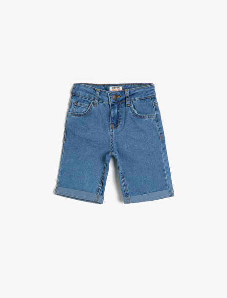 Koton Erkek Çocuk Basic Normal Bel 5 Cep Basic Jean Şort Koton Erkek Çocuk Basic Normal Bel 5 Cep Basic Jean Şort
