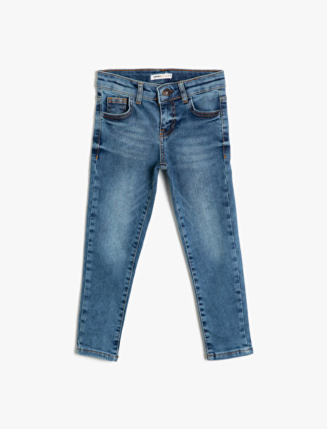 Koton Erkek Çocuk 5 Cep Dar Paça Jean Pantalon