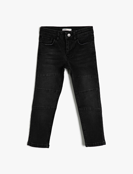 Koton Erkek Çocuk 5 Cep Dizleri Dikişli Slim Dar Paça Jean Pantalon