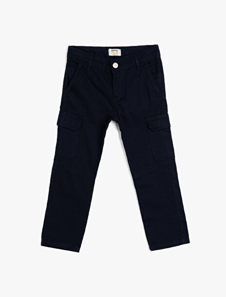 Koton Erkek Çocuk Crop Paça Yan Cepli Normal Bel Pantolon