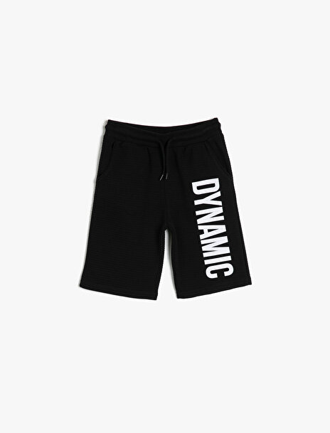 Koton Erkek Çocuk Kontrast Renk Baskılı İnce Sweat Kumaştan Beli Lastikli Kordonlu Şort Koton Erkek Çocuk Kontrast Renk Baskılı İnce Sweat Kumaştan Beli Lastikli Kordonlu Şort