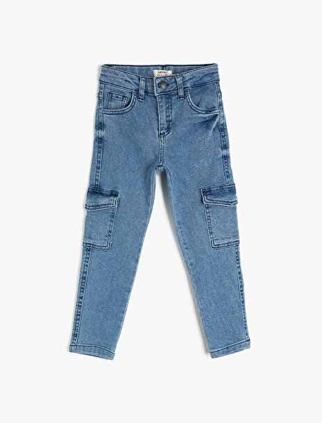Koton Erkek Çocuk Cep Detaylı Jean Pantolon Koton Erkek Çocuk Cep Detaylı Jean Pantolon
