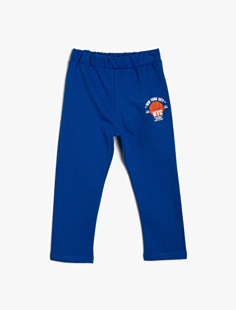 Koton Erkek Çocuk Baskılı İnce Sweatshirt Kumaşından Eşofman Altı