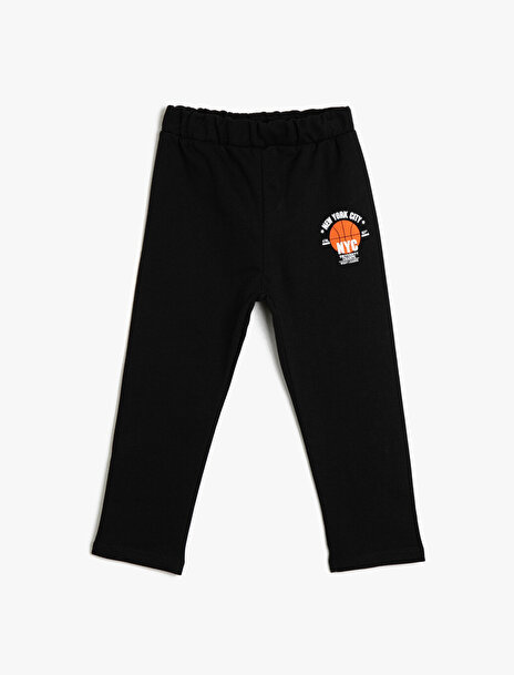 Koton Erkek Çocuk Baskılı İnce Sweatshirt Kumaşından Eşofman Altı