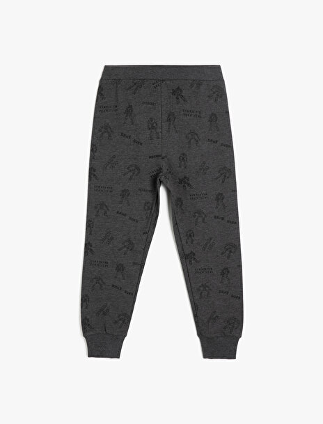 Koton Erkek Çocuk Desenli İçi Tüylü Sweatshirt Kumaşından Paçası Ribanalı Jogger Eşofman Altı Koton Erkek Çocuk Desenli İçi Tüylü Sweatshirt Kumaşından Paçası Ribanalı Jogger Eşofman Altı