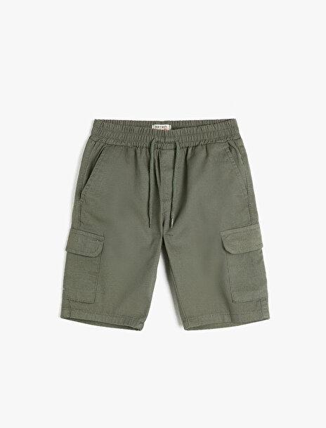 Koton Erkek Çocuk Beli Lastikli Kargo Şort